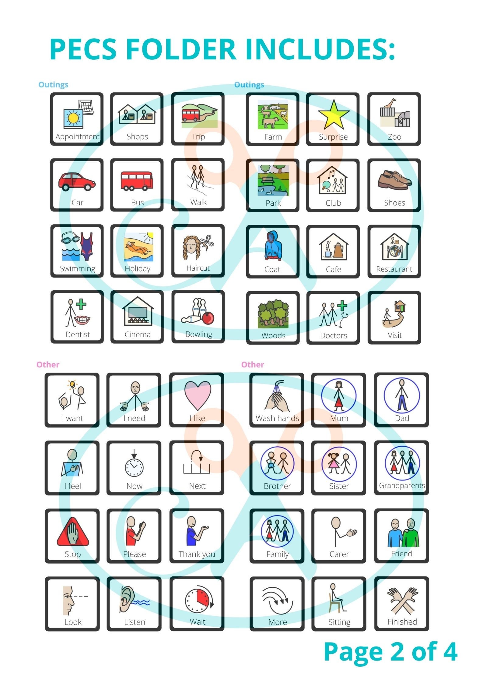 PECS Folder Book. A4. Symbols. Widget. Schedule. Special | Etsy