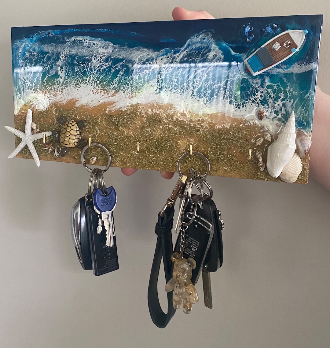Resin Key Holder - Etsy