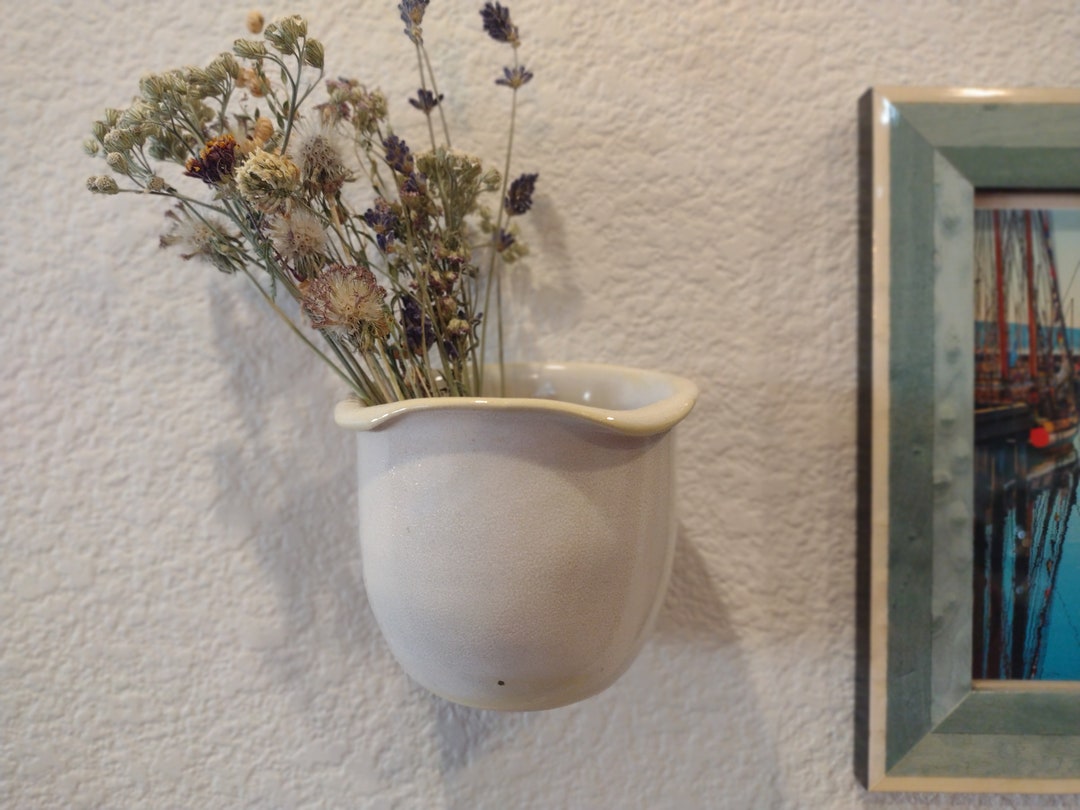 Ceramic Wall Pocket, Ceramic Wall Vase, Ceramic Wall Hanging, Ceramic ...