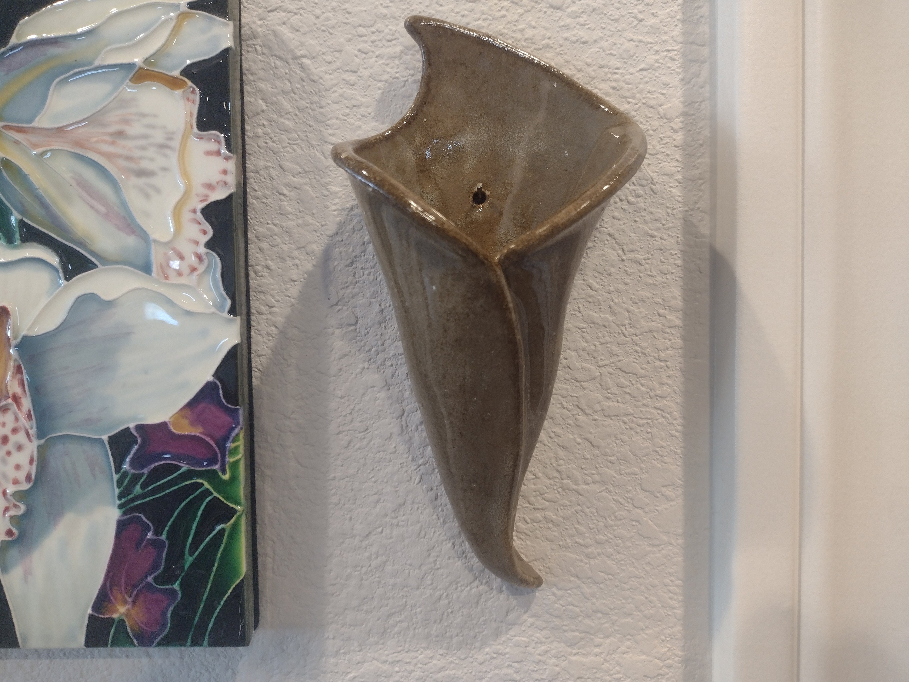 Ceramic Wall Pocket, Ceramic Wall Vase, Ceramic Wall Hanging, Ceramic ...
