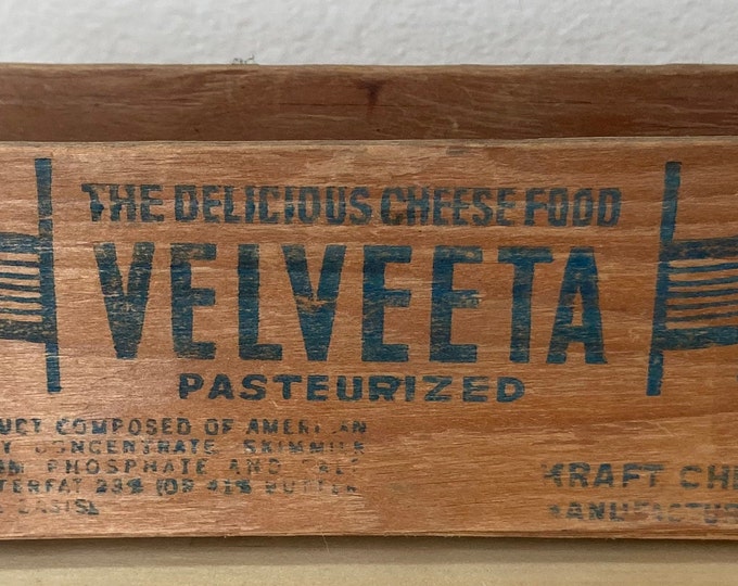 Vintage Wood Velveeta Cheese Box - Etsy