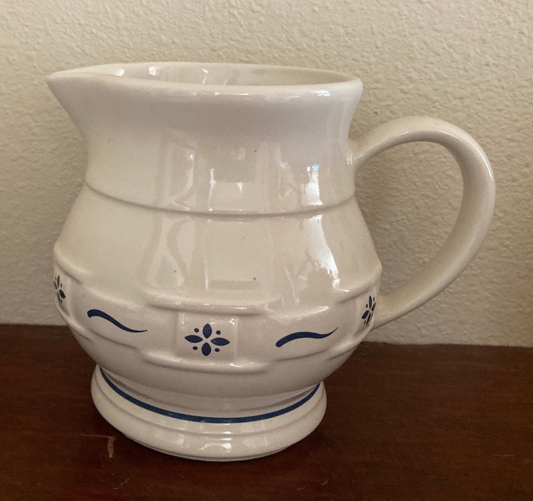Longaberger Pottery Woven Traditions Pattern 1 Quart Pitcher - Etsy