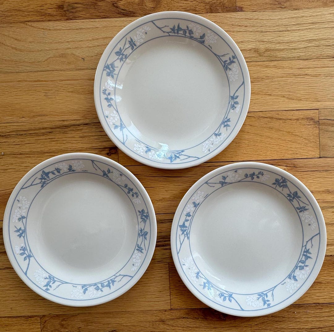 Vintage Corelle Bread Plates: Set of 3 "first of Spring" Floral - Etsy