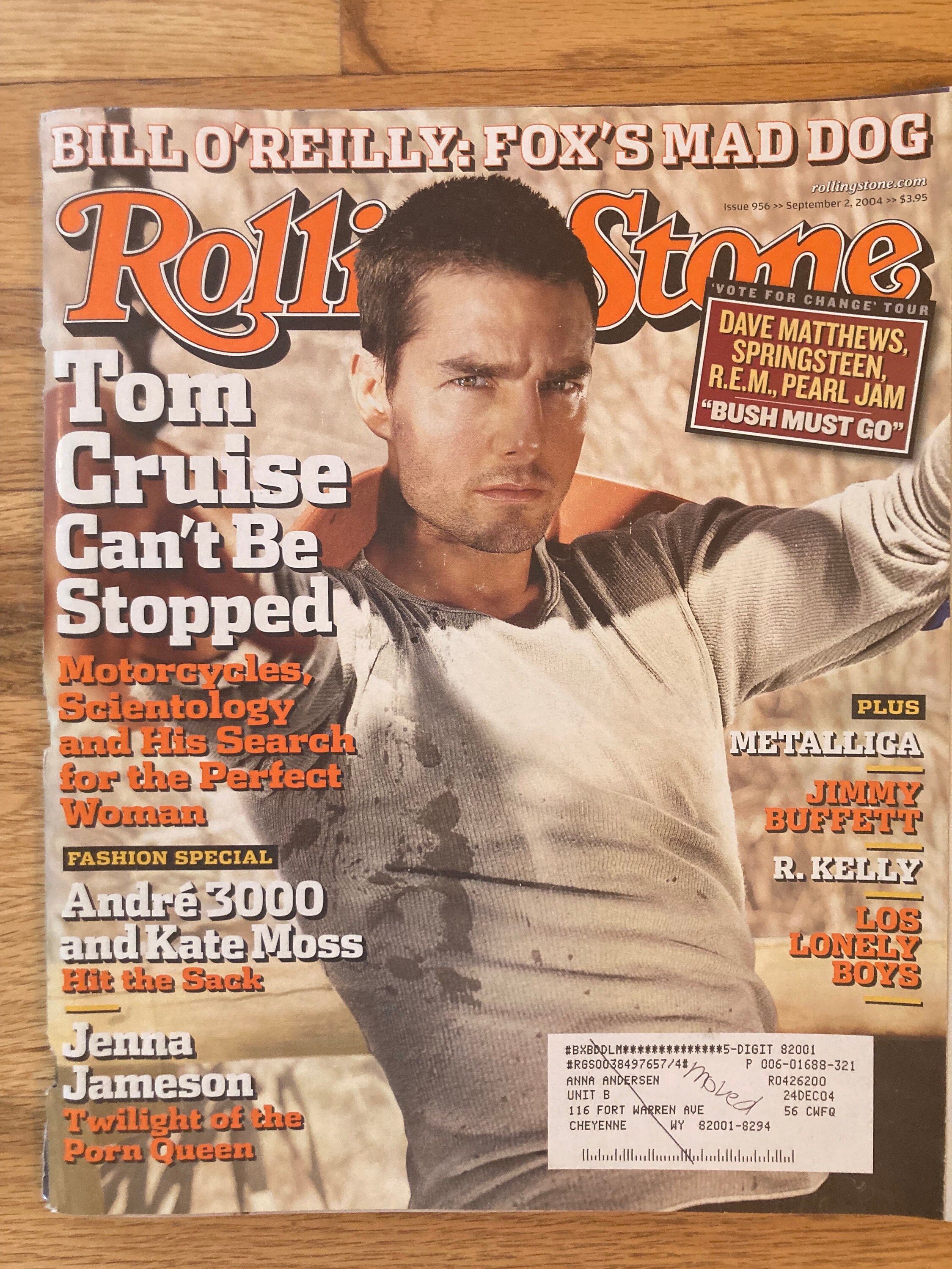 Rolling Stone Magazine Tom Cruise Cover Issue 956 September 2, 2004 - Etsy