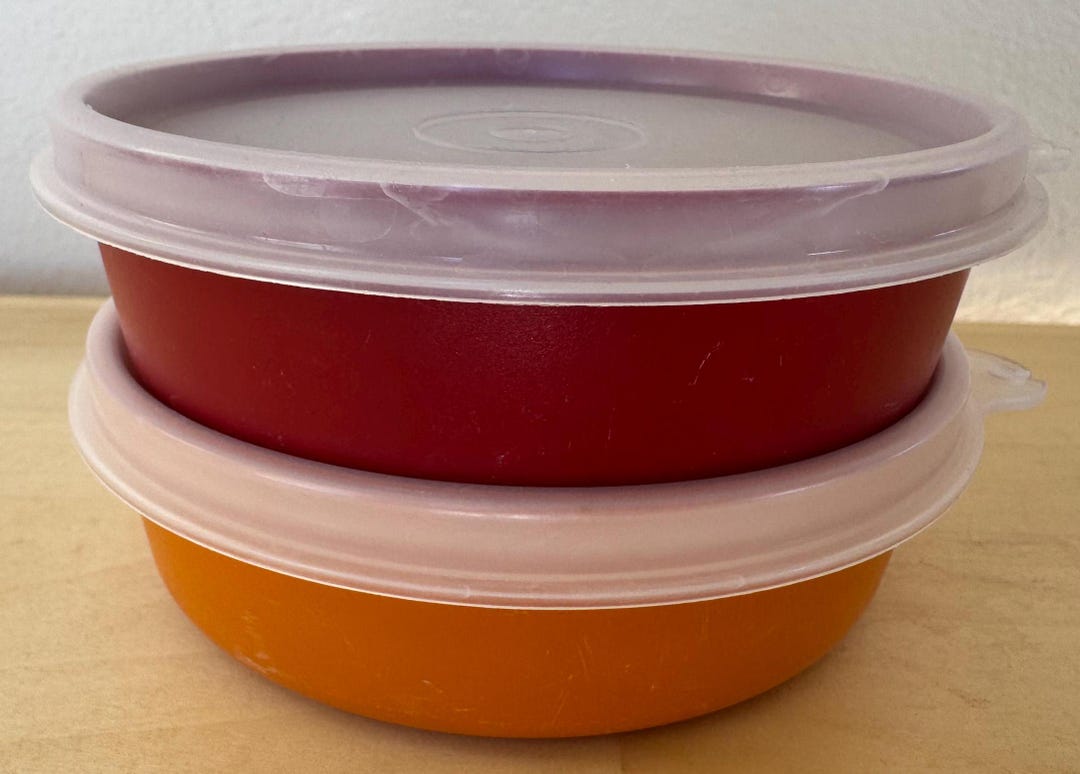 Set of 2 Vintage Tupperware Little Wonder Bowls #1286 Cranberry and ...