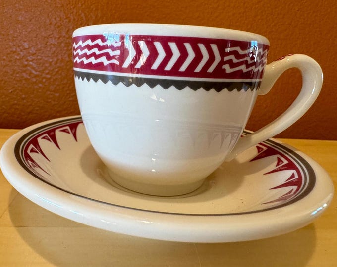 Vintage 2-piece Ancient Mimbreno Indian Santa Fe Dining Car Cup and ...