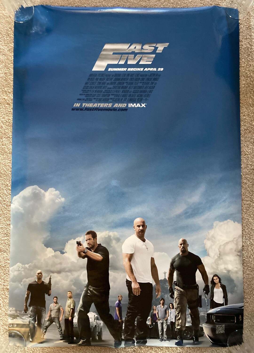 Fast Five Original Movie Theater Poster, 2 Sided/double Sided 27” by 39 ...