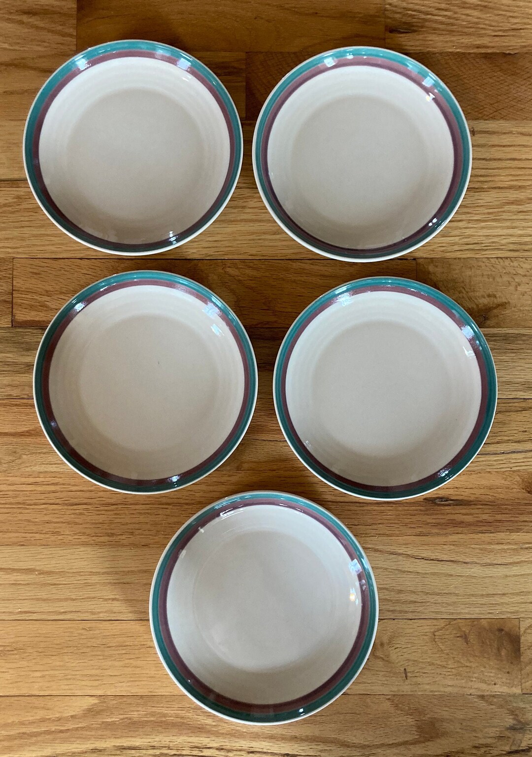 Set of 5 Vintage Pfaltzgraff Stoneware 6.75 Bread or Salad Plates in ...