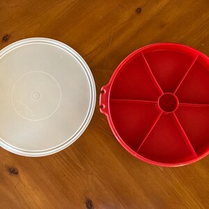 Vintage Tupperware Take Along Party Susan Divided Serving Tray 405-9 ...
