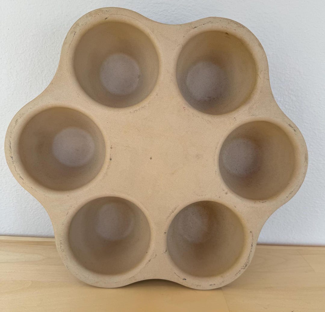 Vintage Pampered Chef Stoneware Deep Muffin Cake Pot Pie Pan #5124 - Etsy