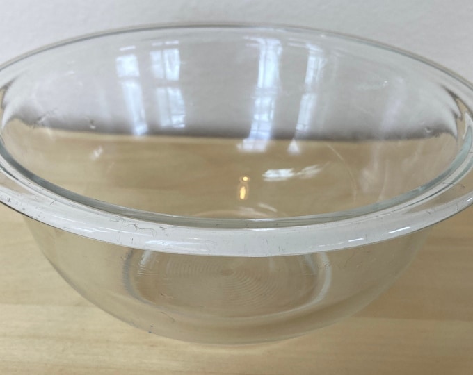 Vintage Clear Glass Pyrex 1 Quart Round Mixing Bowl #322 - Etsy