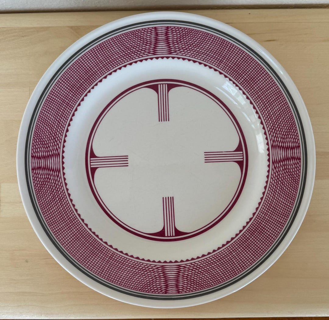 Vintage Ancient Mimbreno Indian Santa Fe Dining Car 9.5" Dinner Plate ...