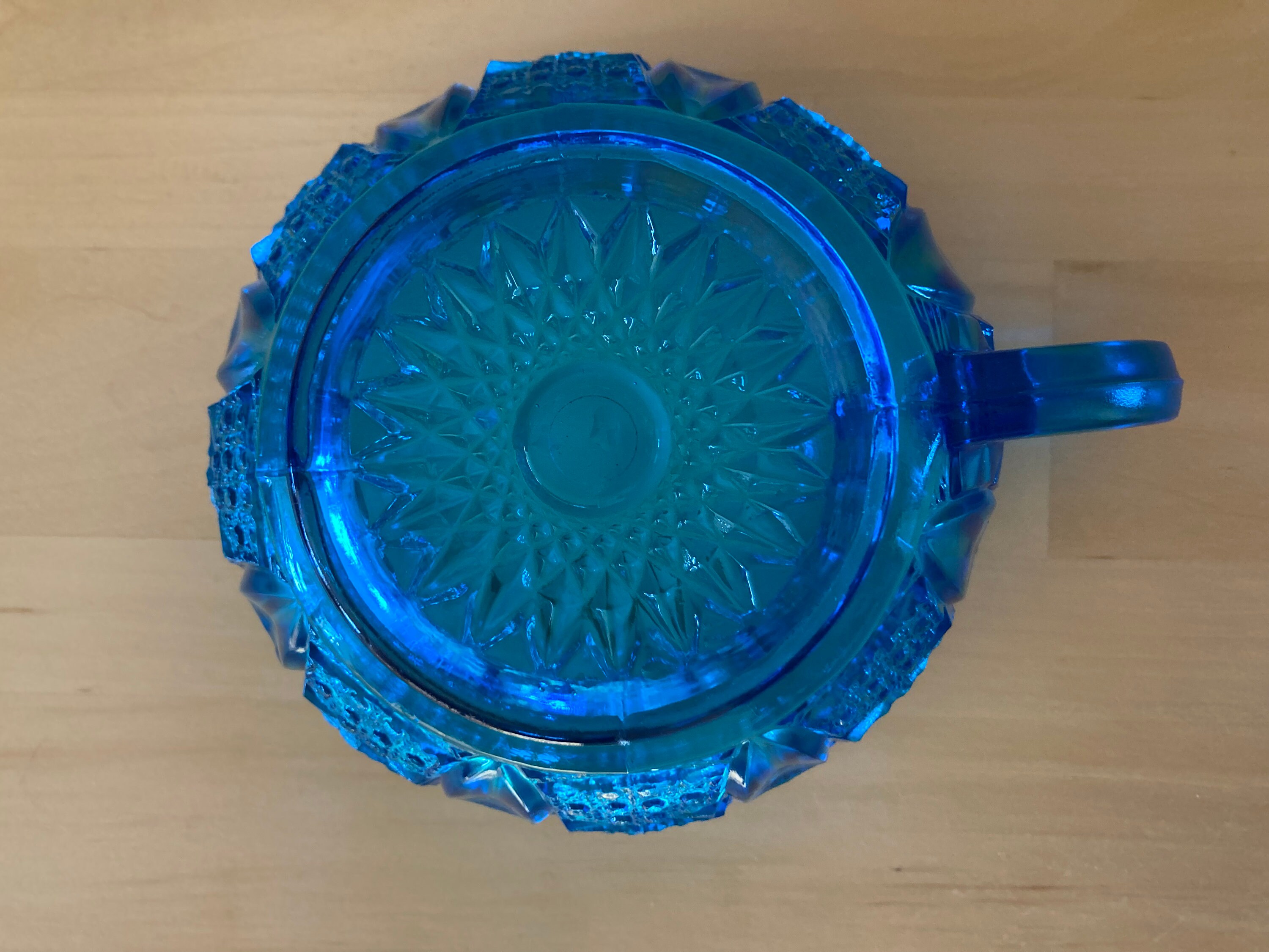 Vintage LE Smith Blue Glass Handled 5.5 Nappy Bowl Quintec Heritage - Etsy