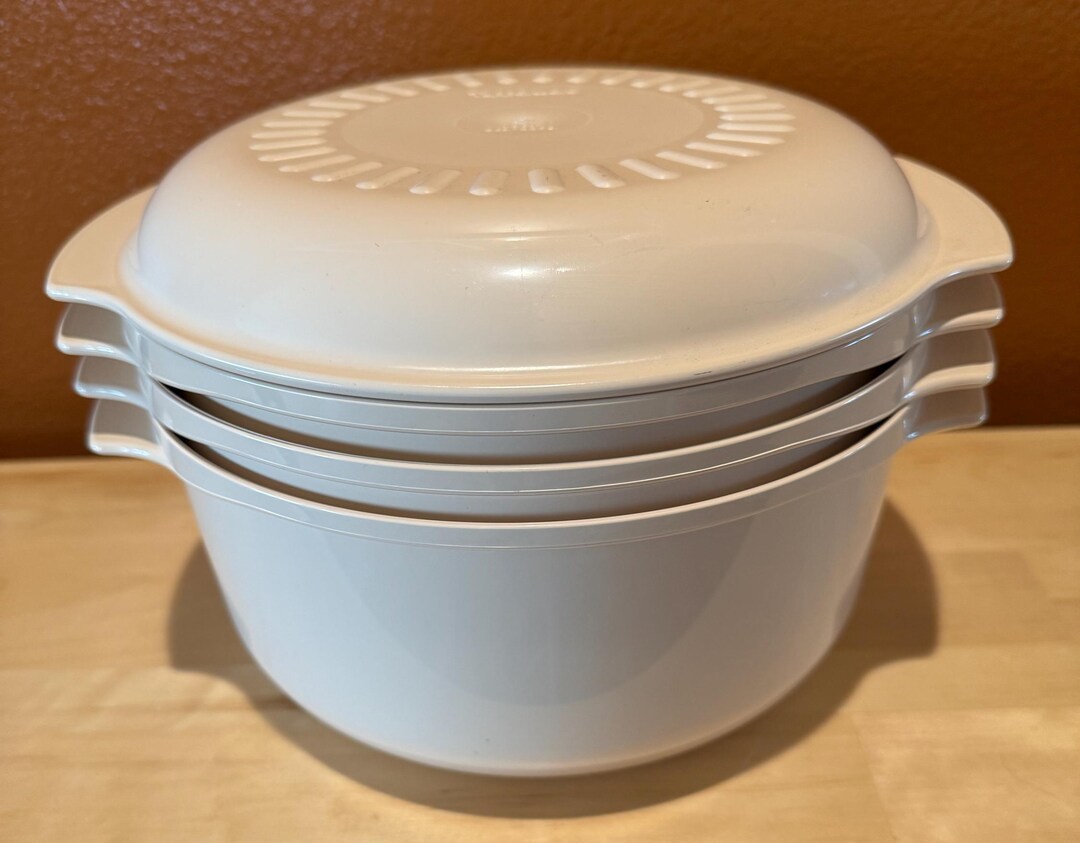 Vintage 5-piece Tupperware Steam N Serve Microwave Stack Cooker 2293-A ...