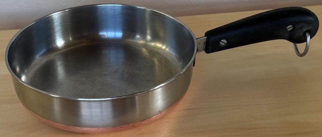 Vintage 7.25" Revere Ware #1801 Stainless Steel Copper Bottom Disk ...