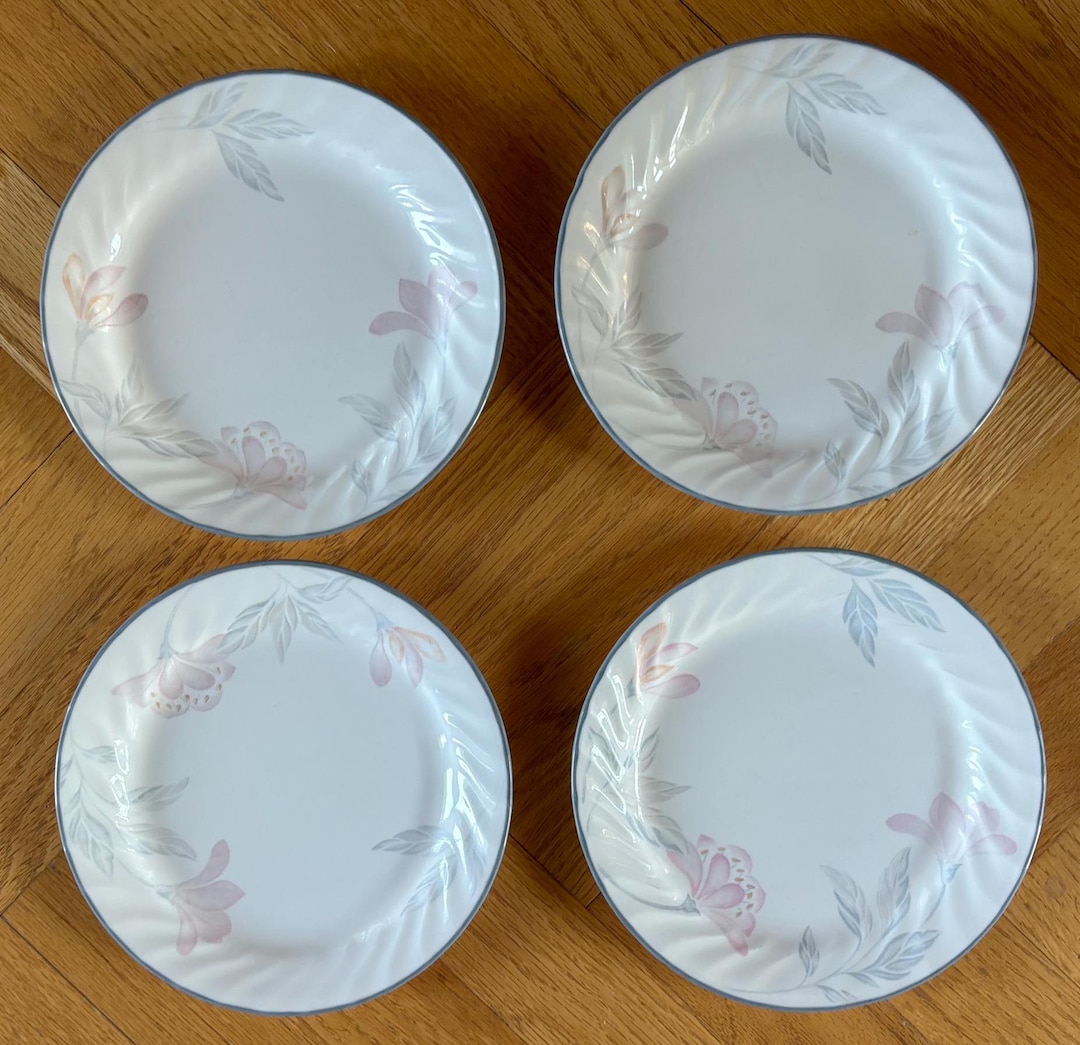 Set of 4 Vintage Corelle by Corning "pink Trio" 7.125" Salad Plates - Etsy