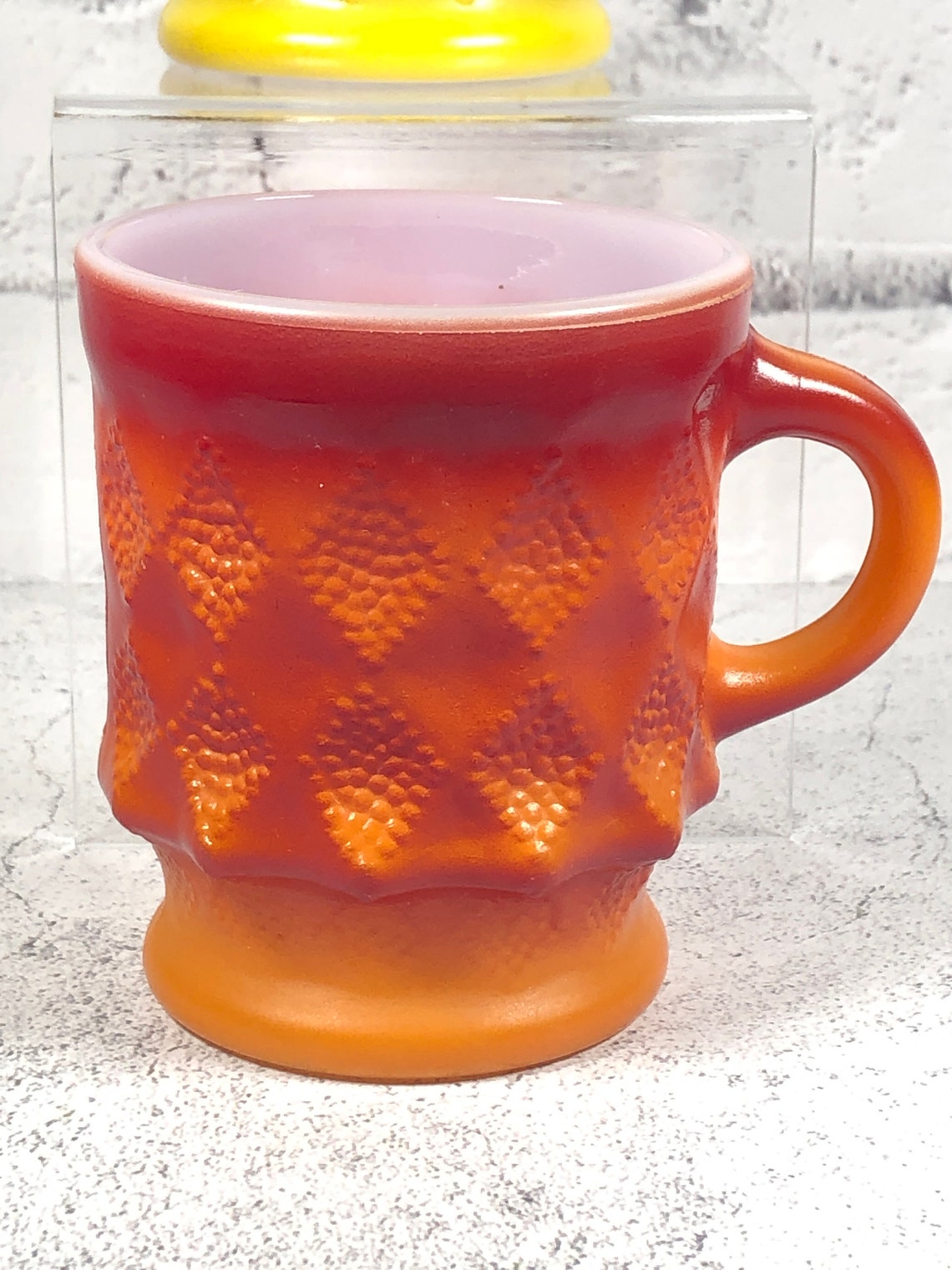 Vintage Fire King Kimberly Mugs You Pick Orange or Yellow - Etsy