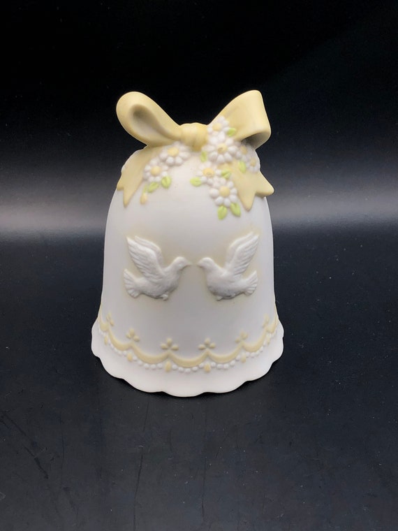Lefton China Christopher Collection Bell With Doves - Etsy
