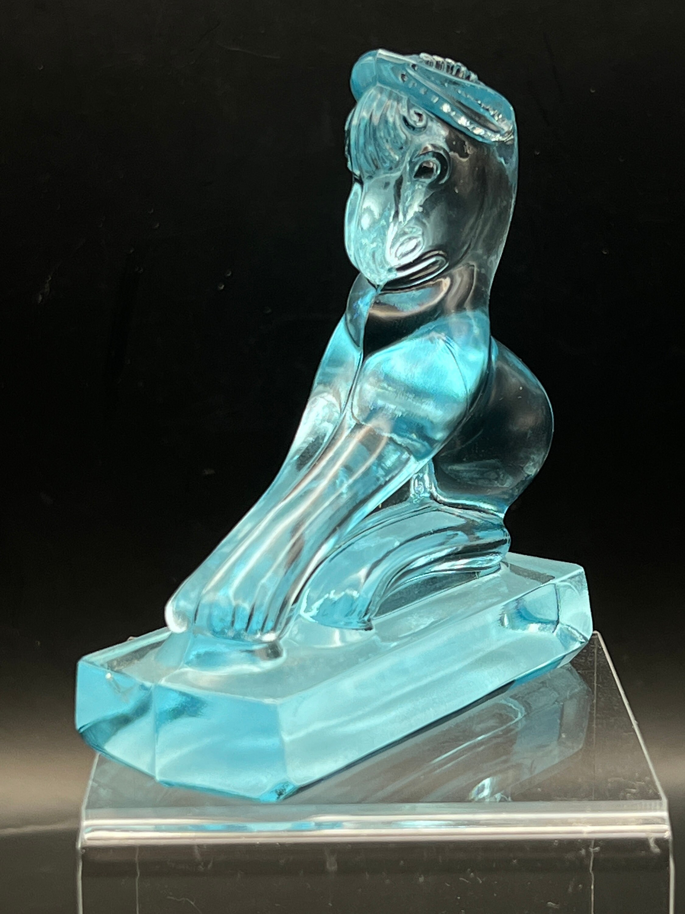 Imperial Glass balking Colt Pale Blue Glass - Etsy