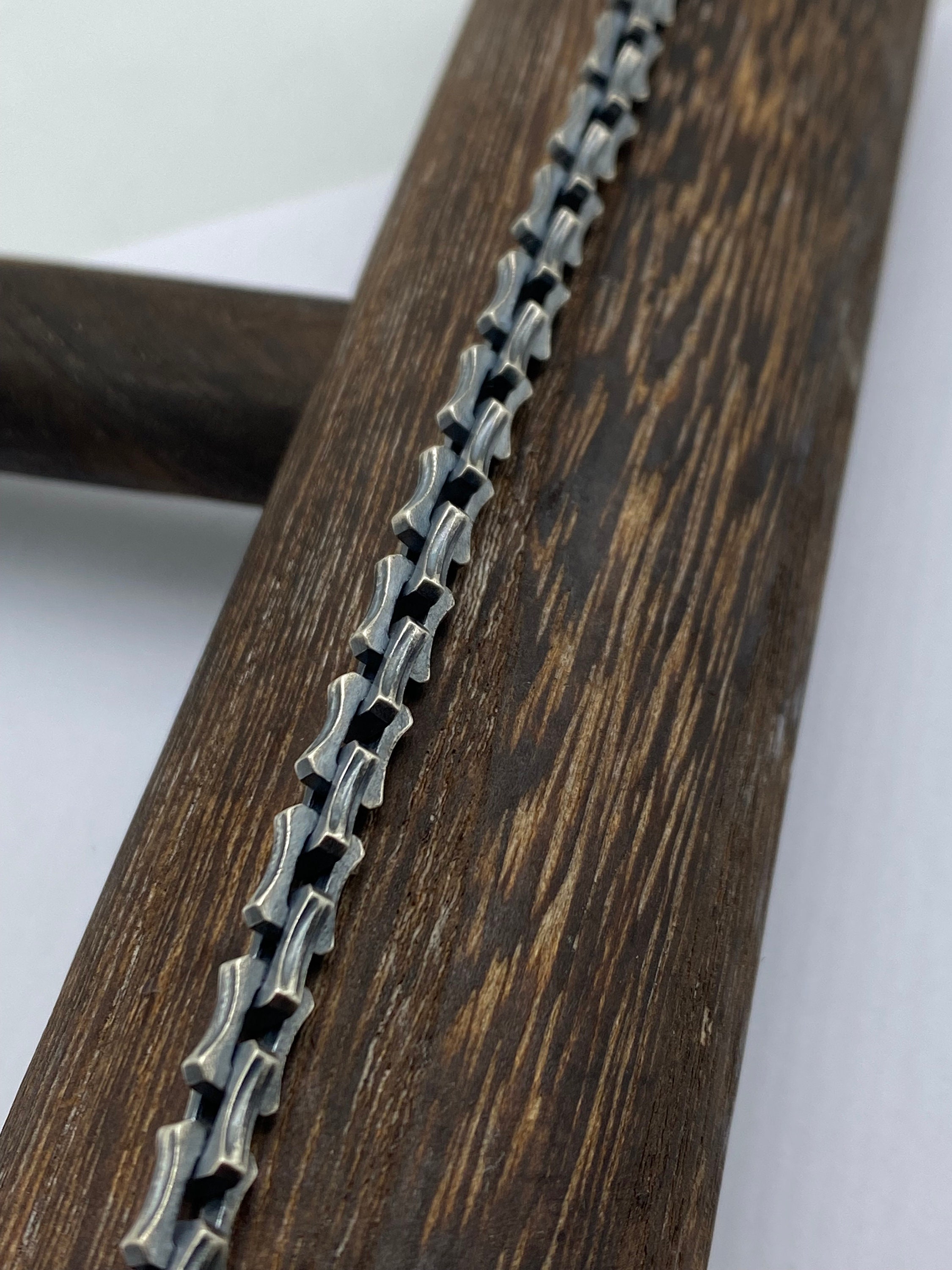 6mm Oxidized Silver Chain Dragon Bone Chain Cable Chain 925 - Etsy