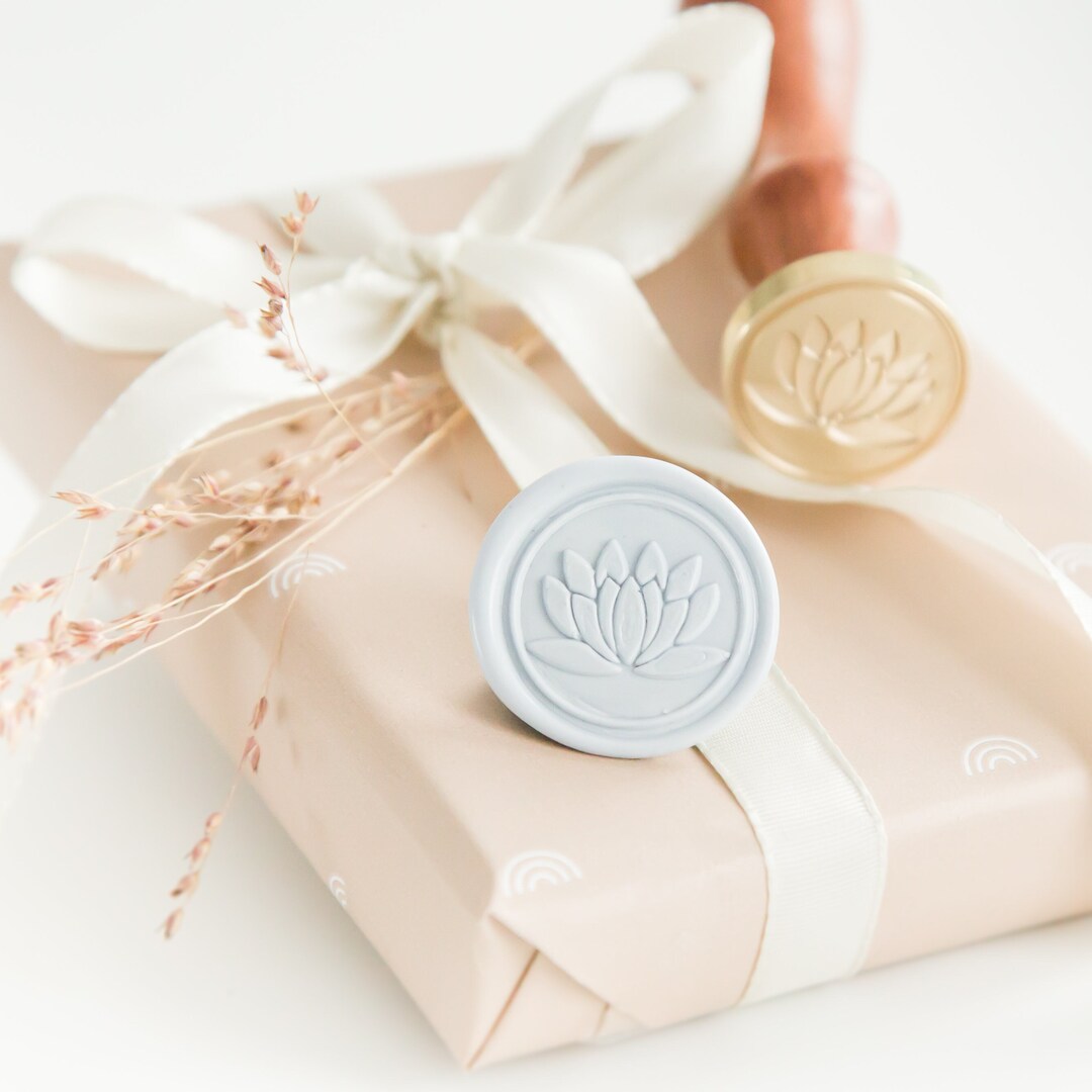 Lotus Flower Wax Seal Stamp || Flower Wax Seal Stamp, Wax Seal, Wedding ...