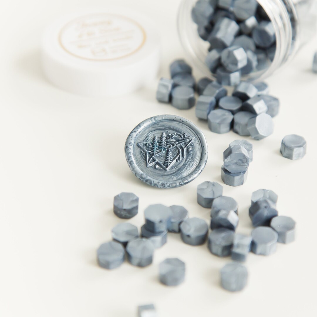 Metallic Blue Wax Seal Beads 100 Pieces Blue Wax Seal, Blue Sealing Wax ...