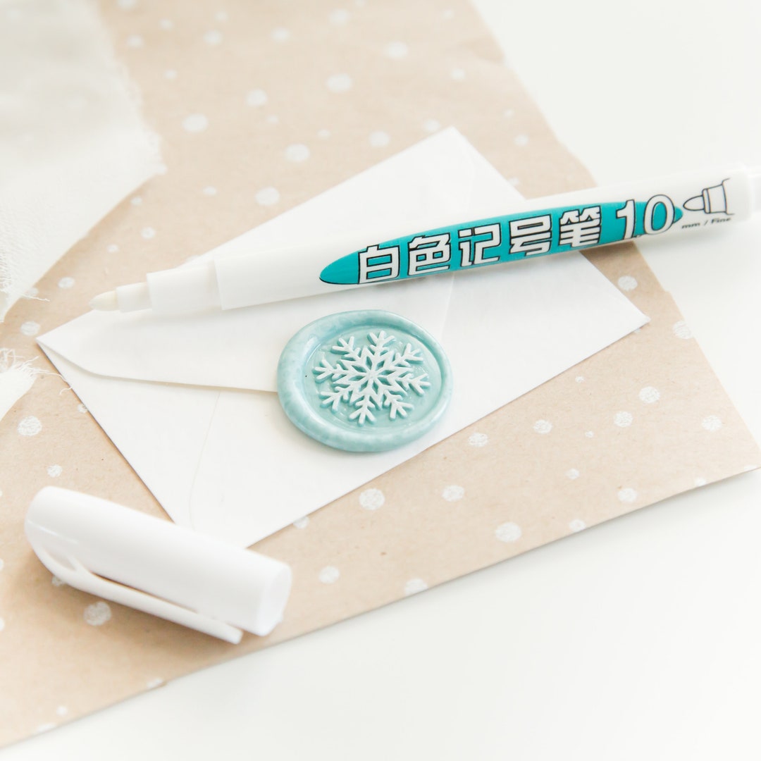 Wax Seal Highlight Pen, White Marker Pen for Wax, Wax Seal Pen ...