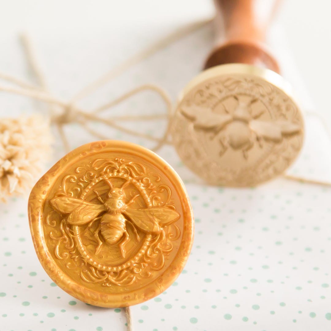 3D Bee Wax Seal Stamp || Spring Wax Seal Stamp, Animal Wax Seal, Honey ...