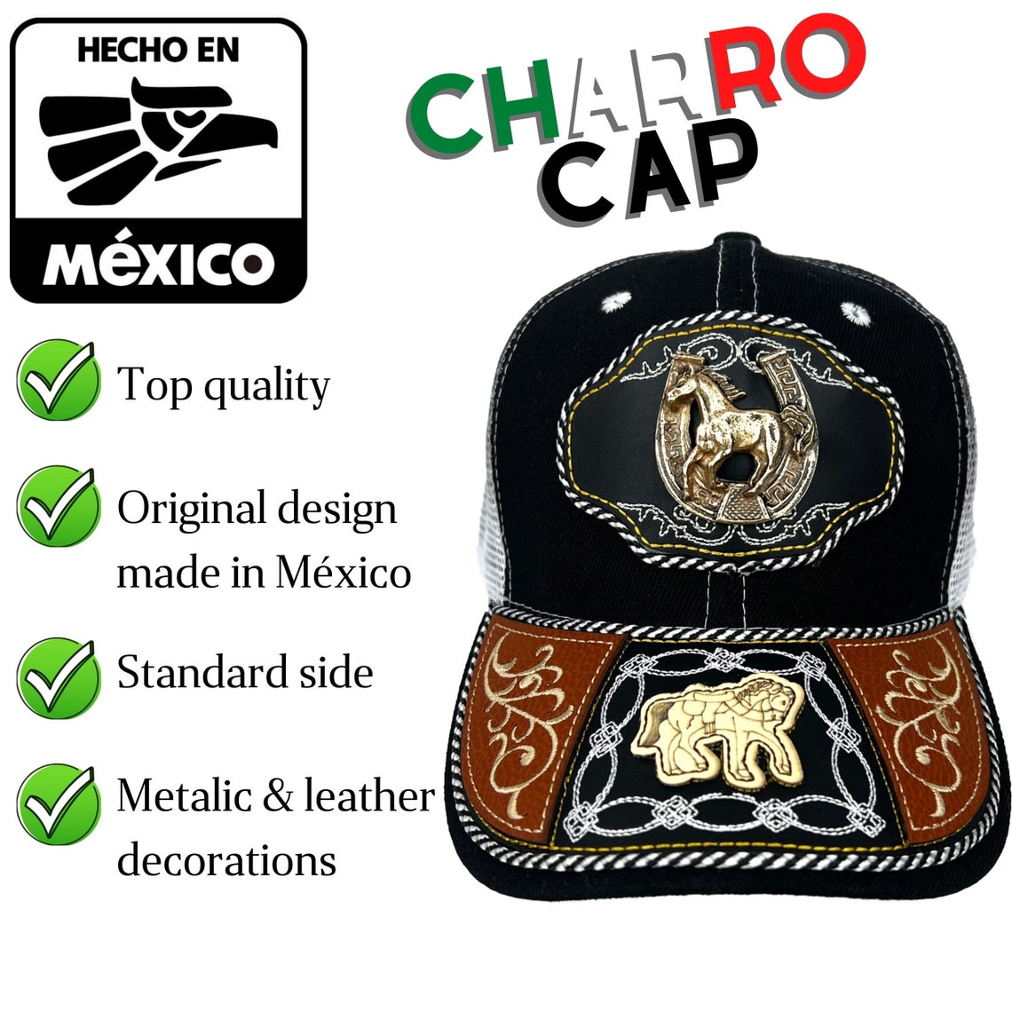 Mexican Cap for Men Mexico Caps for Men Cachuchas Charras - Etsy