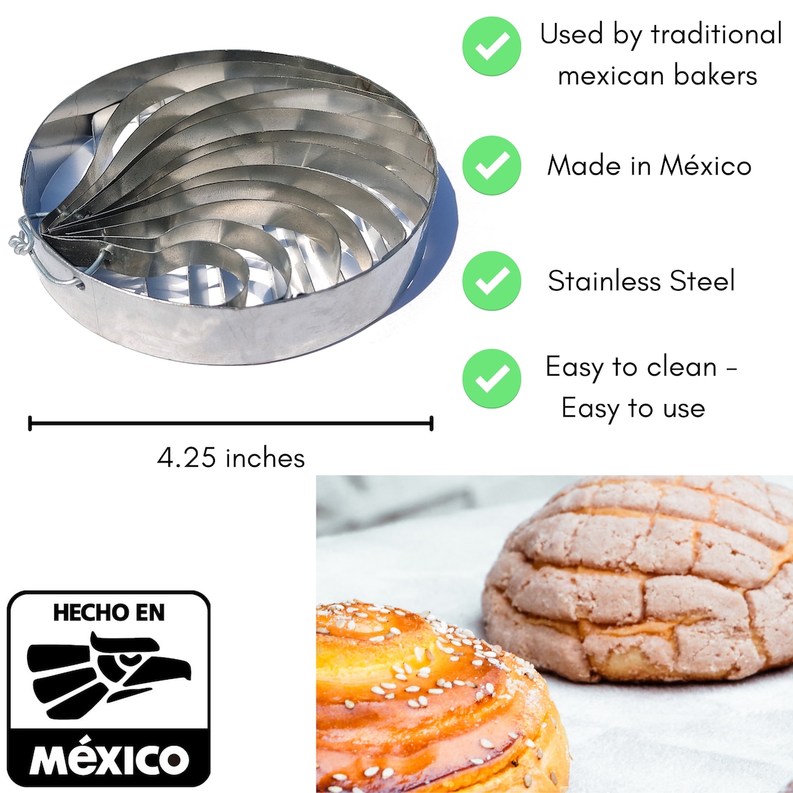 Traditional Concha Cutter Mexican Bread Mold Made of Stainless - Etsy