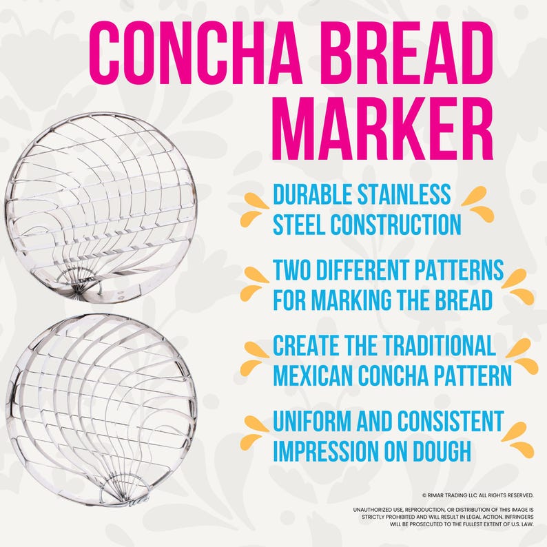 The Original Concha Cutter Mexican Bread Mold Made of Stainless Steel 4 ...