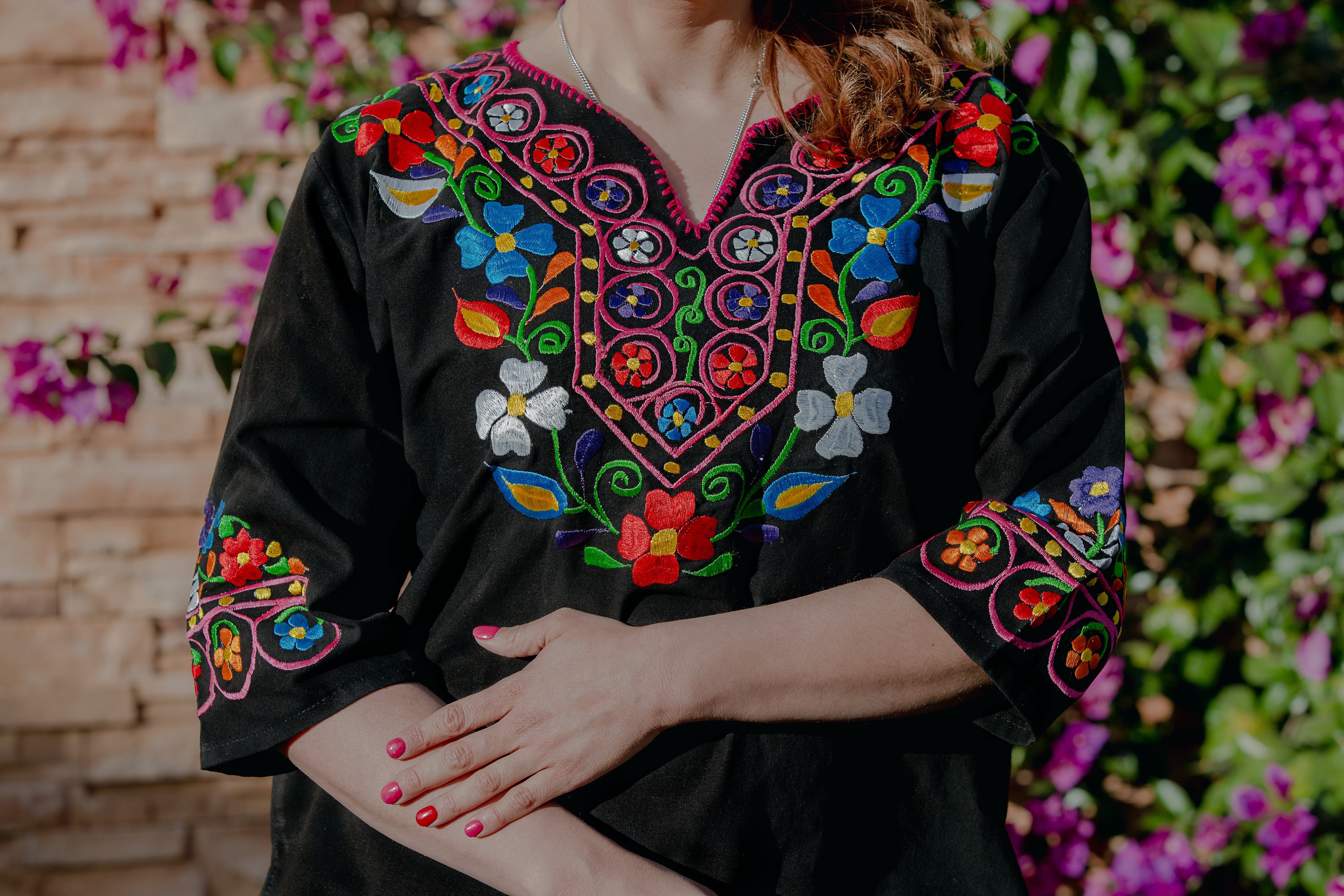 Traditional Mexican Shirt for Women Made in Mexico - Embroidered ...