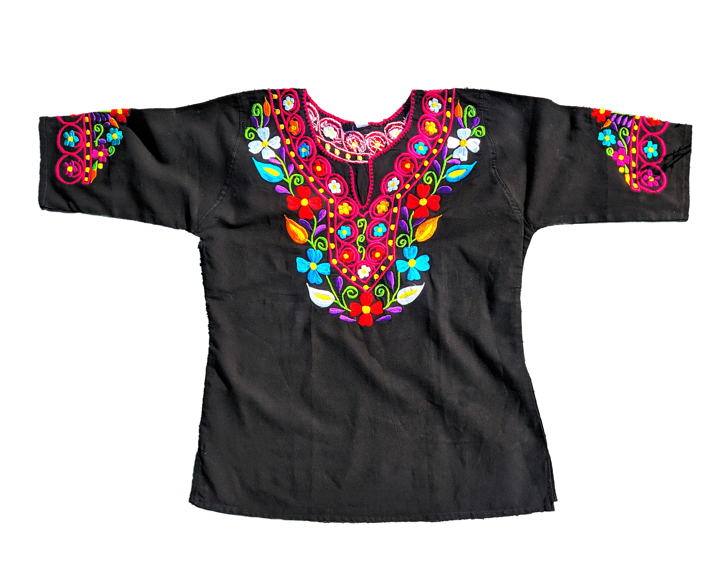 Traditional Mexican Shirt for Women Made in Mexico - Embroidered ...