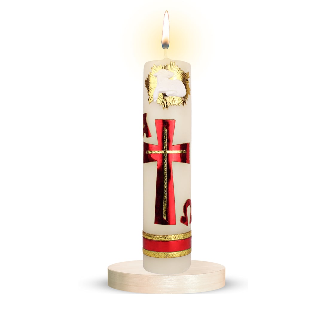 Large Catholic Religious Candles Catholic Easter Candle Large Catholic ...