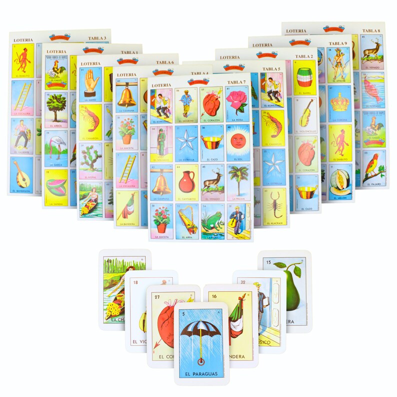 The Original Loteria Mexican Bingo Game for 10 Players - Mexican Bingo ...