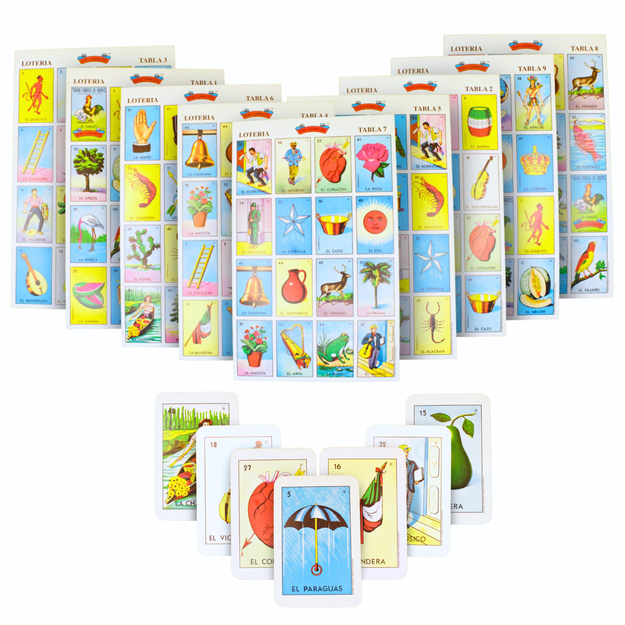 The Original Loteria Mexican Bingo Game for 10 Players - Mexican Bingo ...