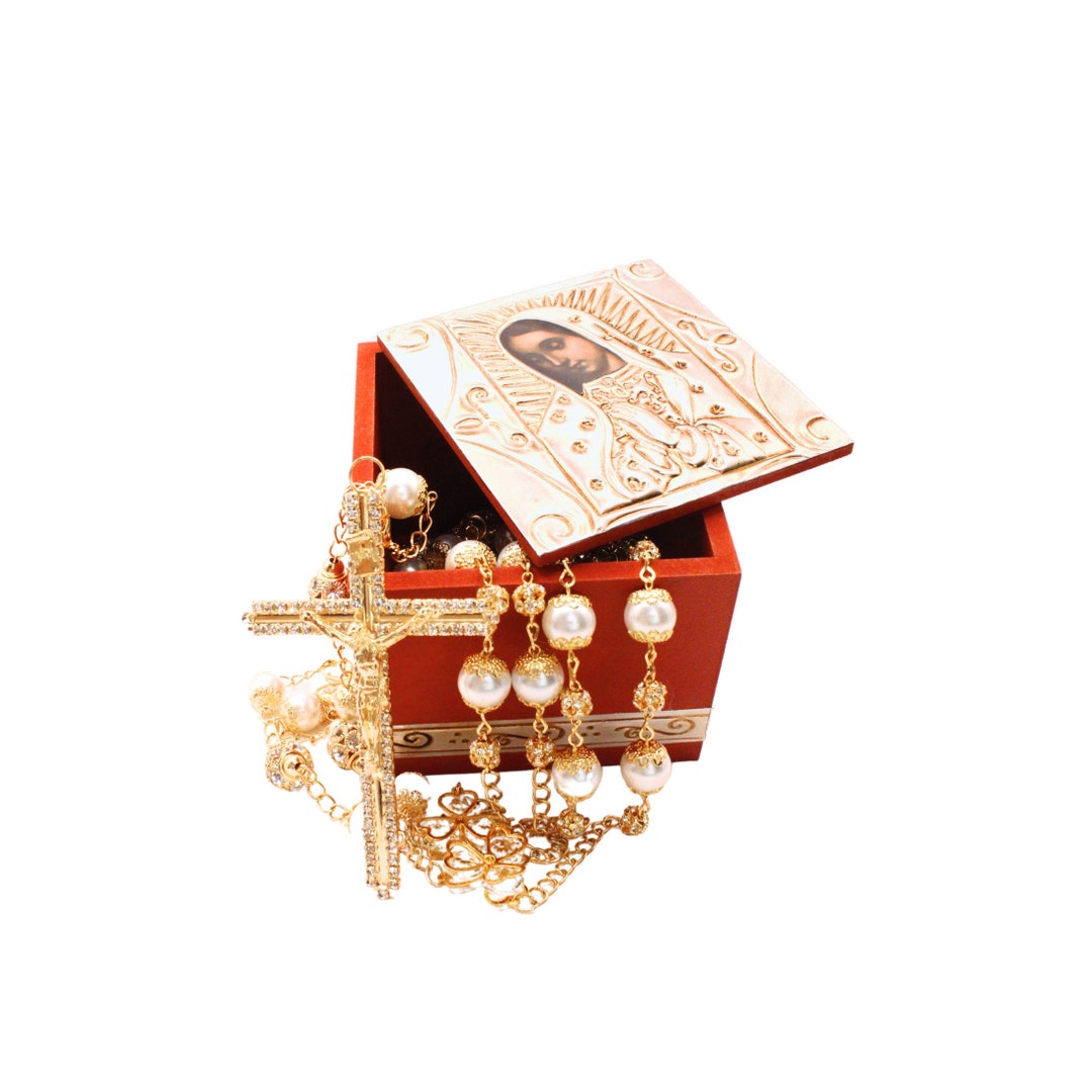 Deluxe Catholic Wedding Lasso Made in La Villa Mexico City in a Wooden ...
