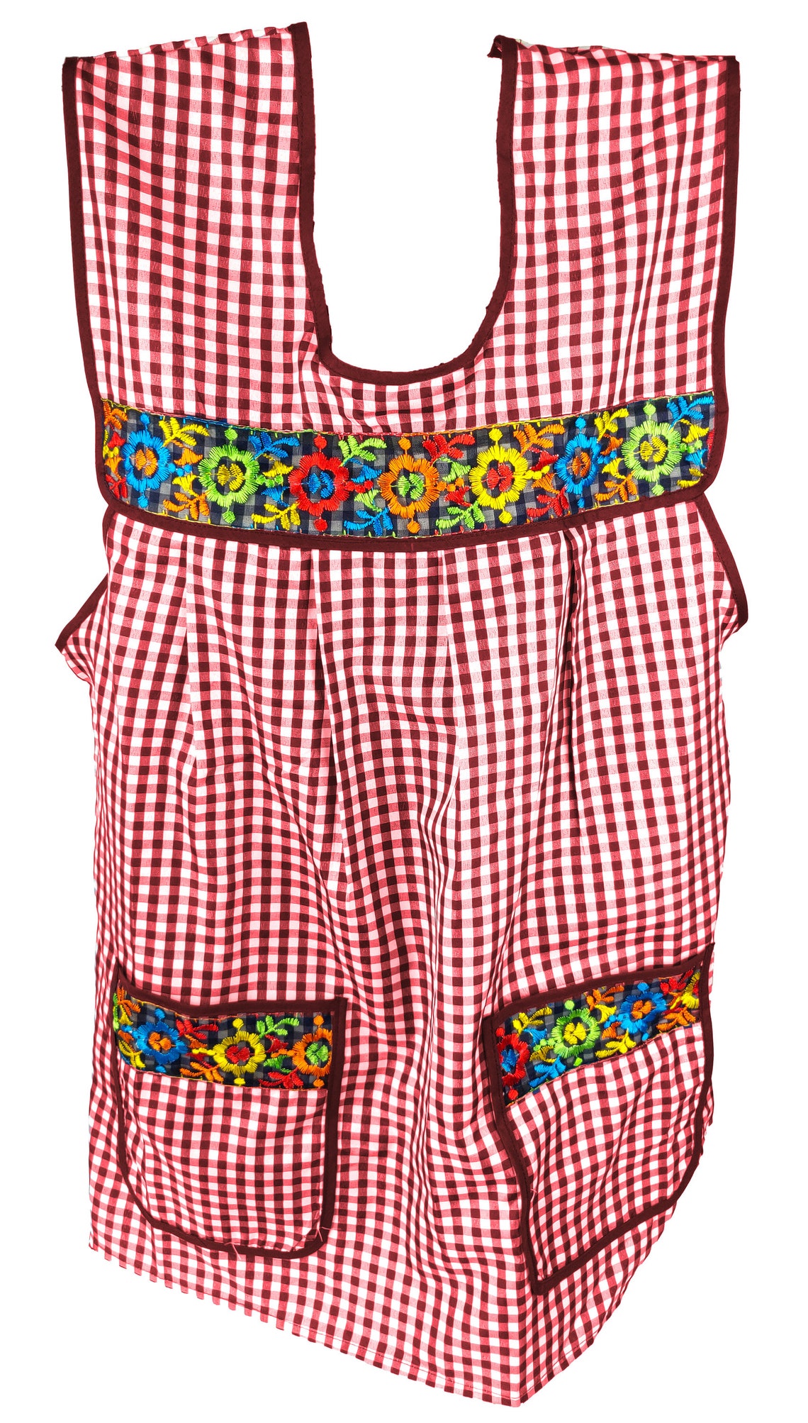 Traditional Mexican Apron for Women With Pockets and Beautiful - Etsy