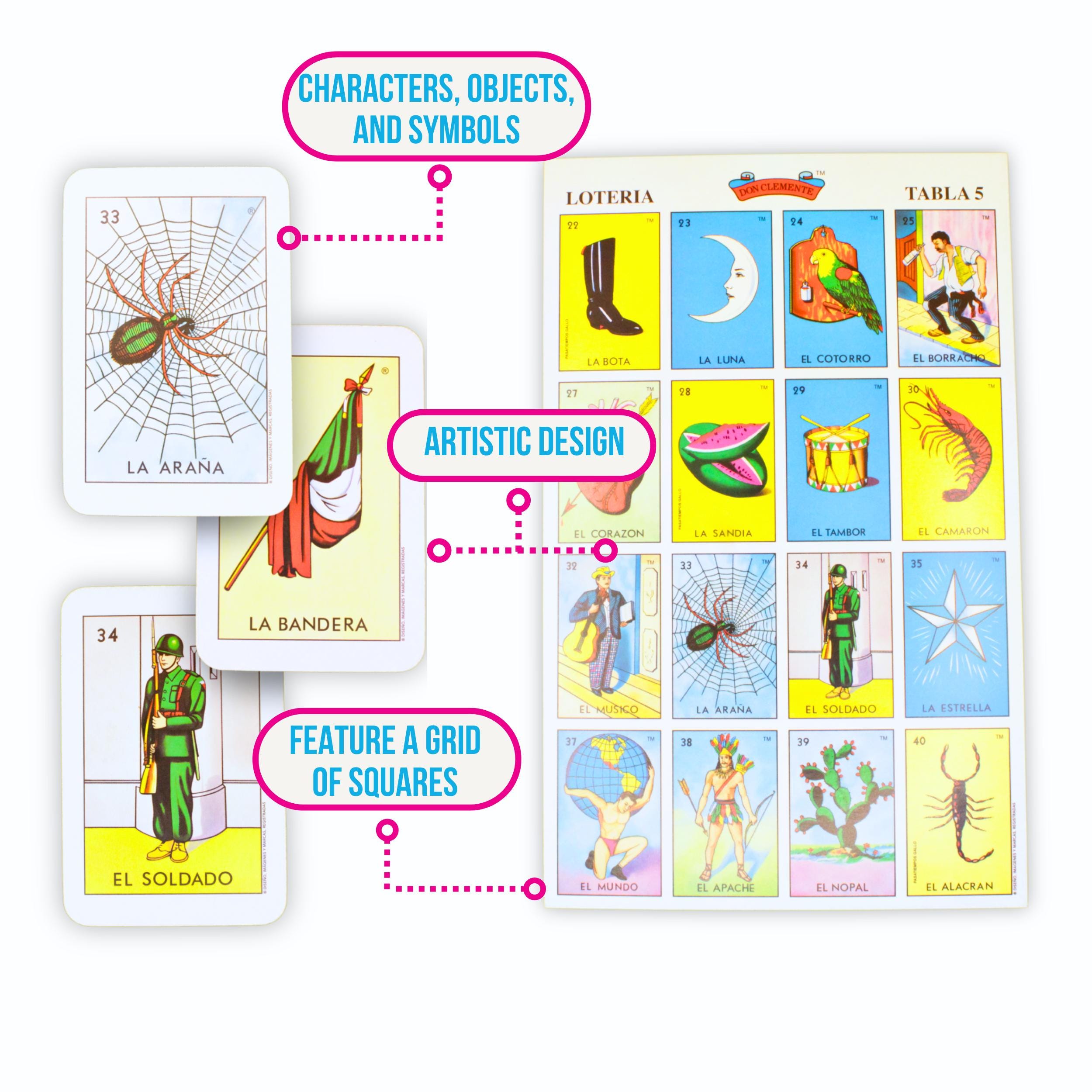 The Original Loteria Mexican Bingo Game for 10 Players - Mexican Bingo ...
