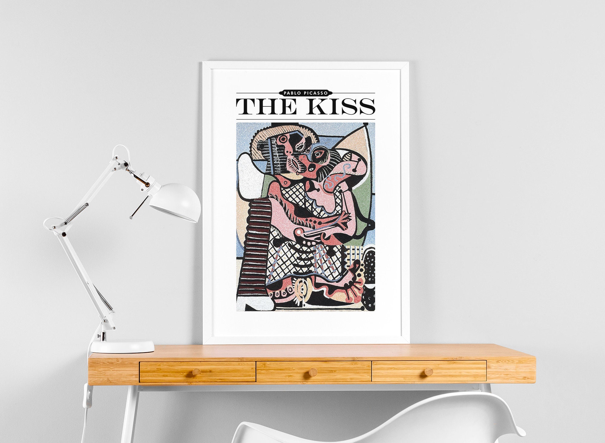 Digital Prints 1925- Pablo Picasso Poster The Kiss Wall Art ...