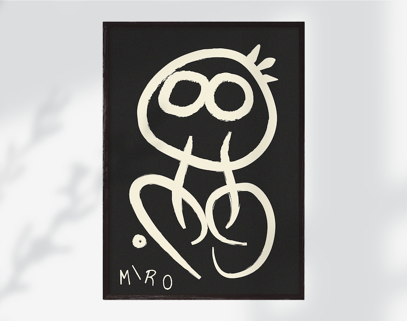 Joan Miro Digital Print - Self Portraid Poster - Joan Miro Poster ...