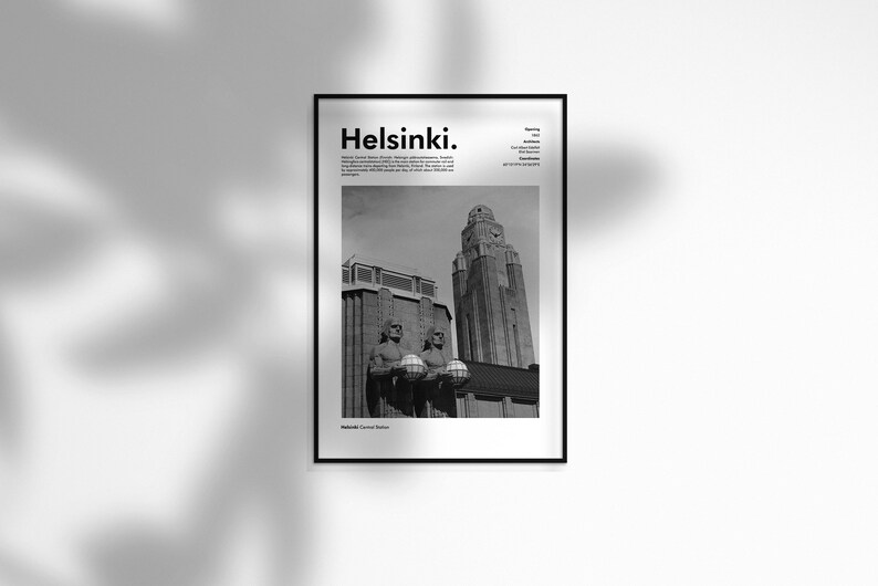 Helsinki Print - Helsinki Central Station - Printable Wall Art - Travel ...