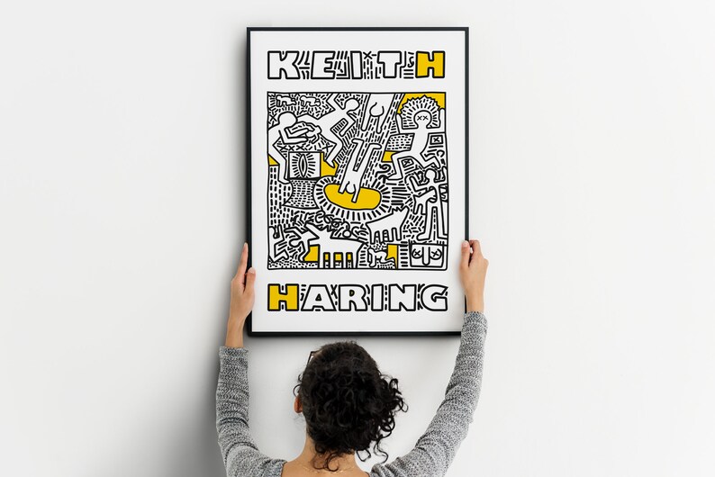 Keith Haring Digital Poster, Keith Haring Poster, Keith Haring Print ...