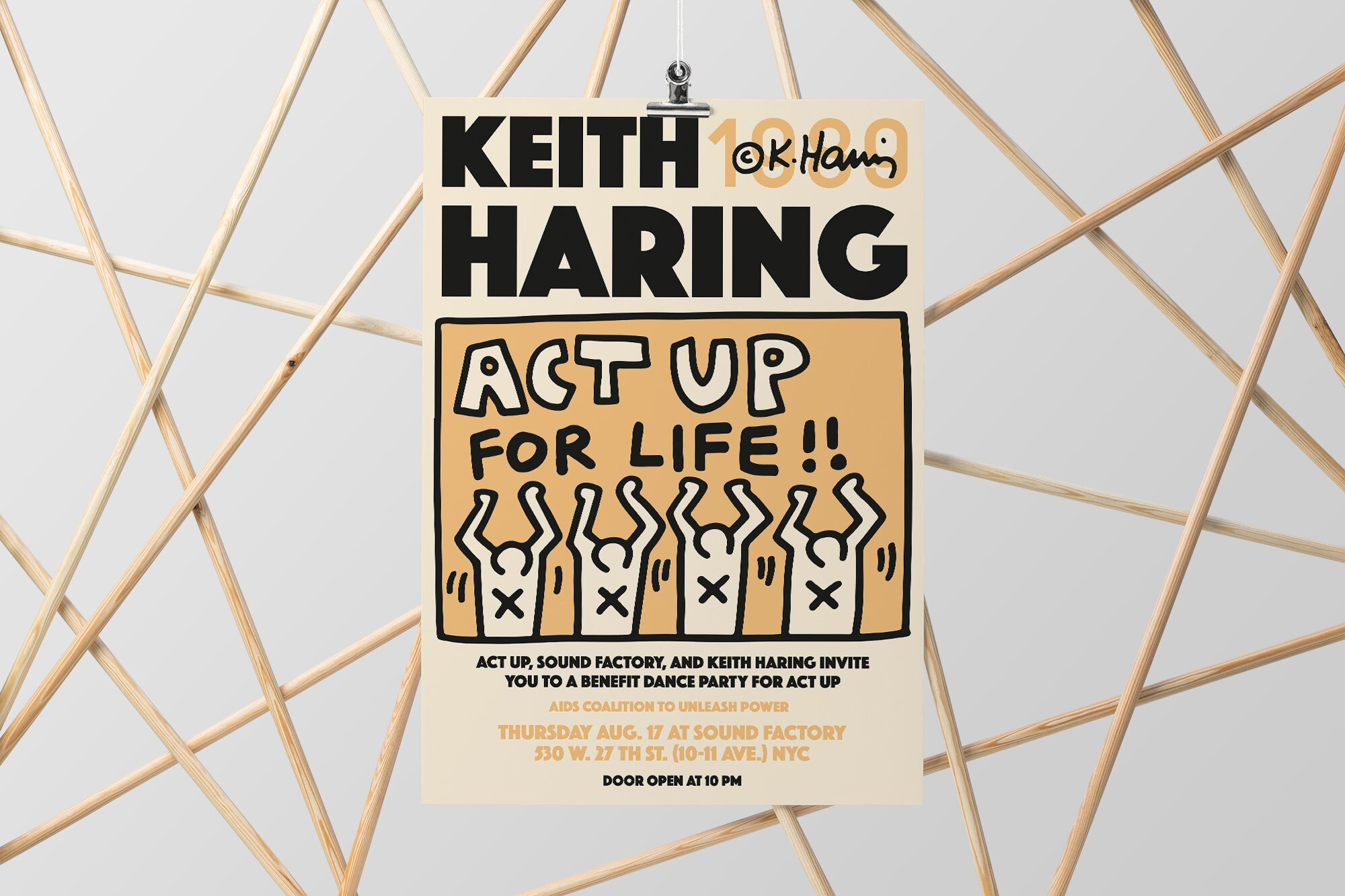 Keith Haring Act up for Life Exhibition Poster - Keith Haring Print ...