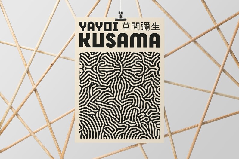 Yayoi Kusama Exhibition Poster Printable - Yayoi Kusama Print - Yayoi ...