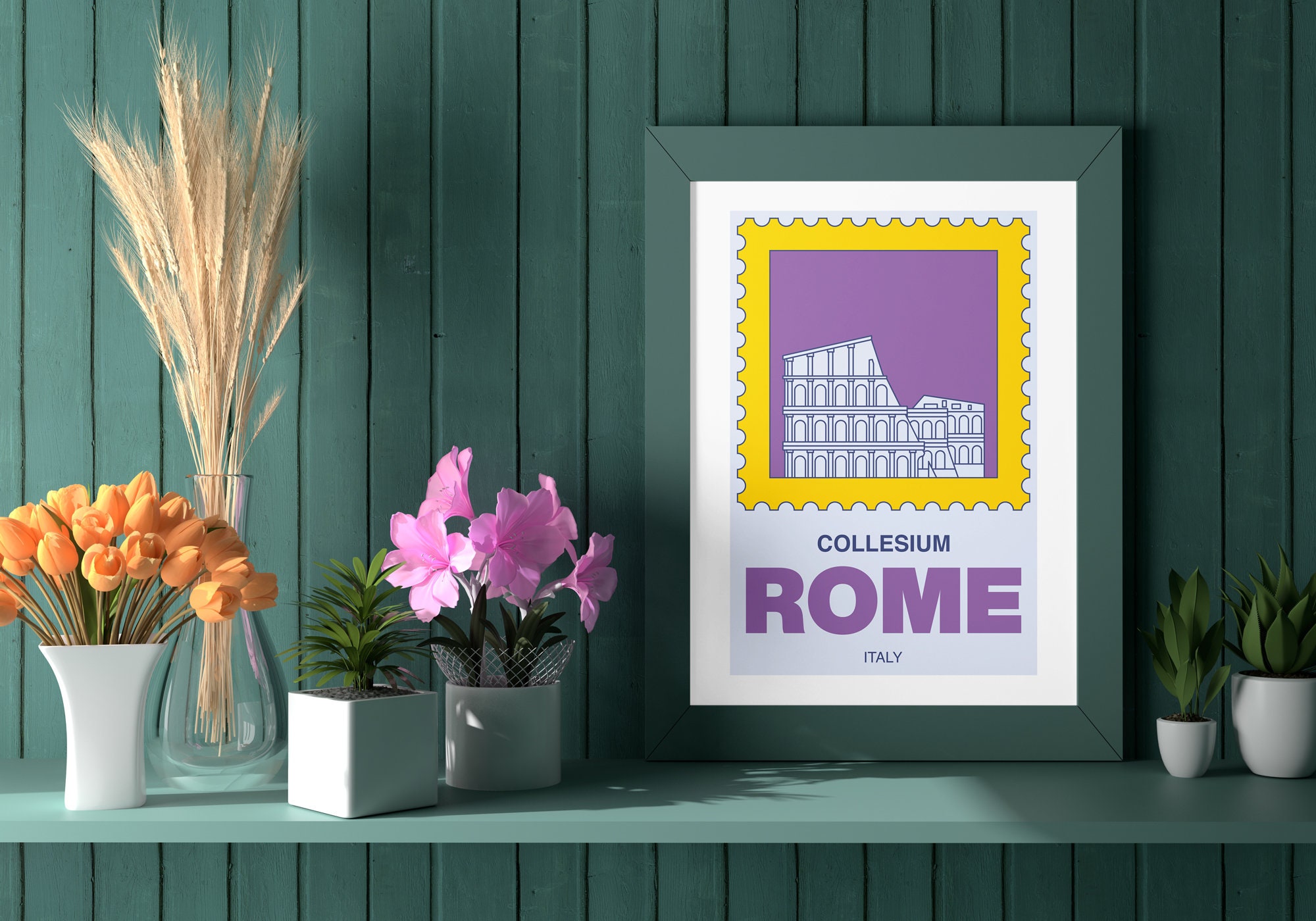Rome Print Rome Poster Roma Poster Travel Poster Collesium Digital ...