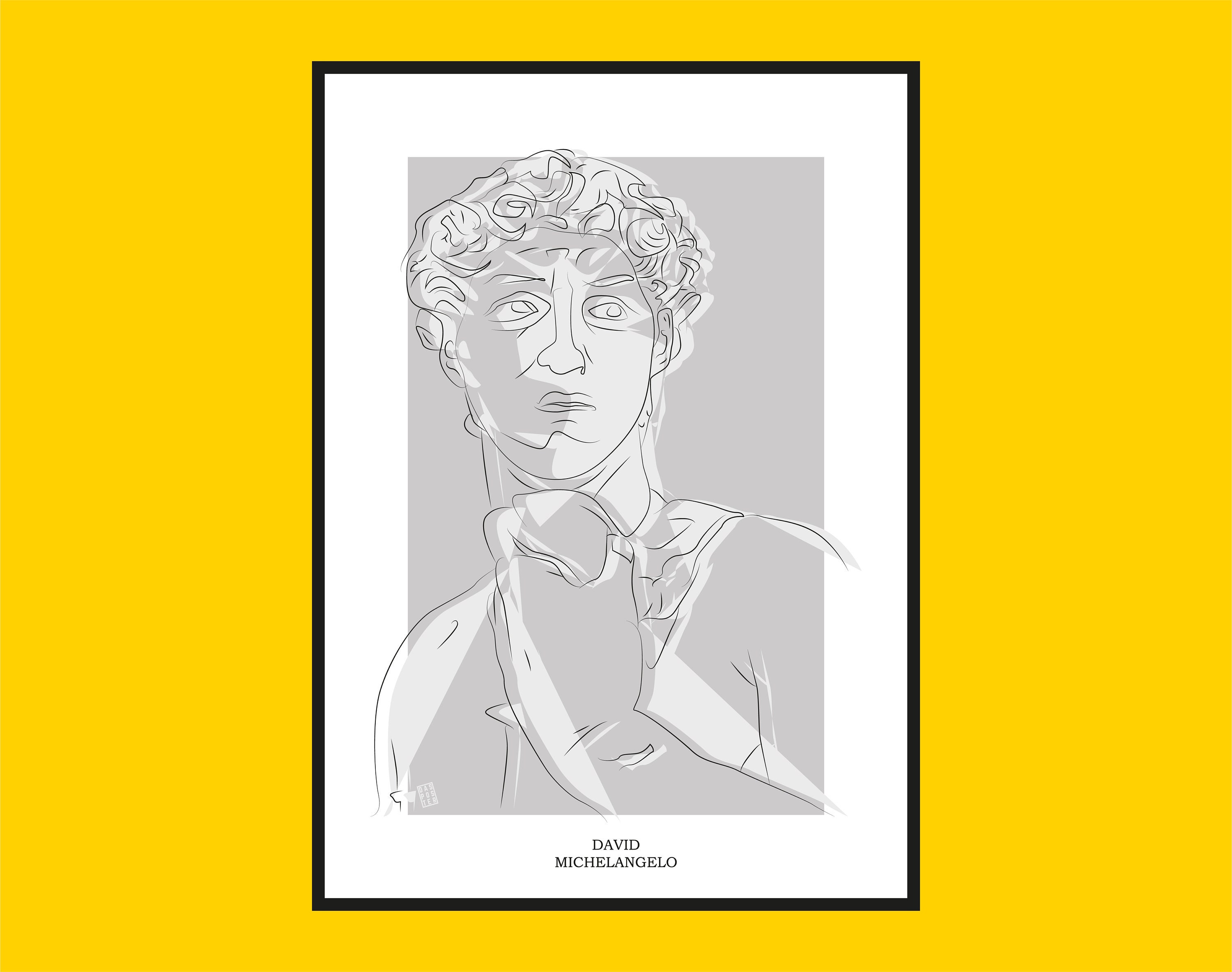 David Michelangelo Print- Printable David Statue Print - Michelangelo ...