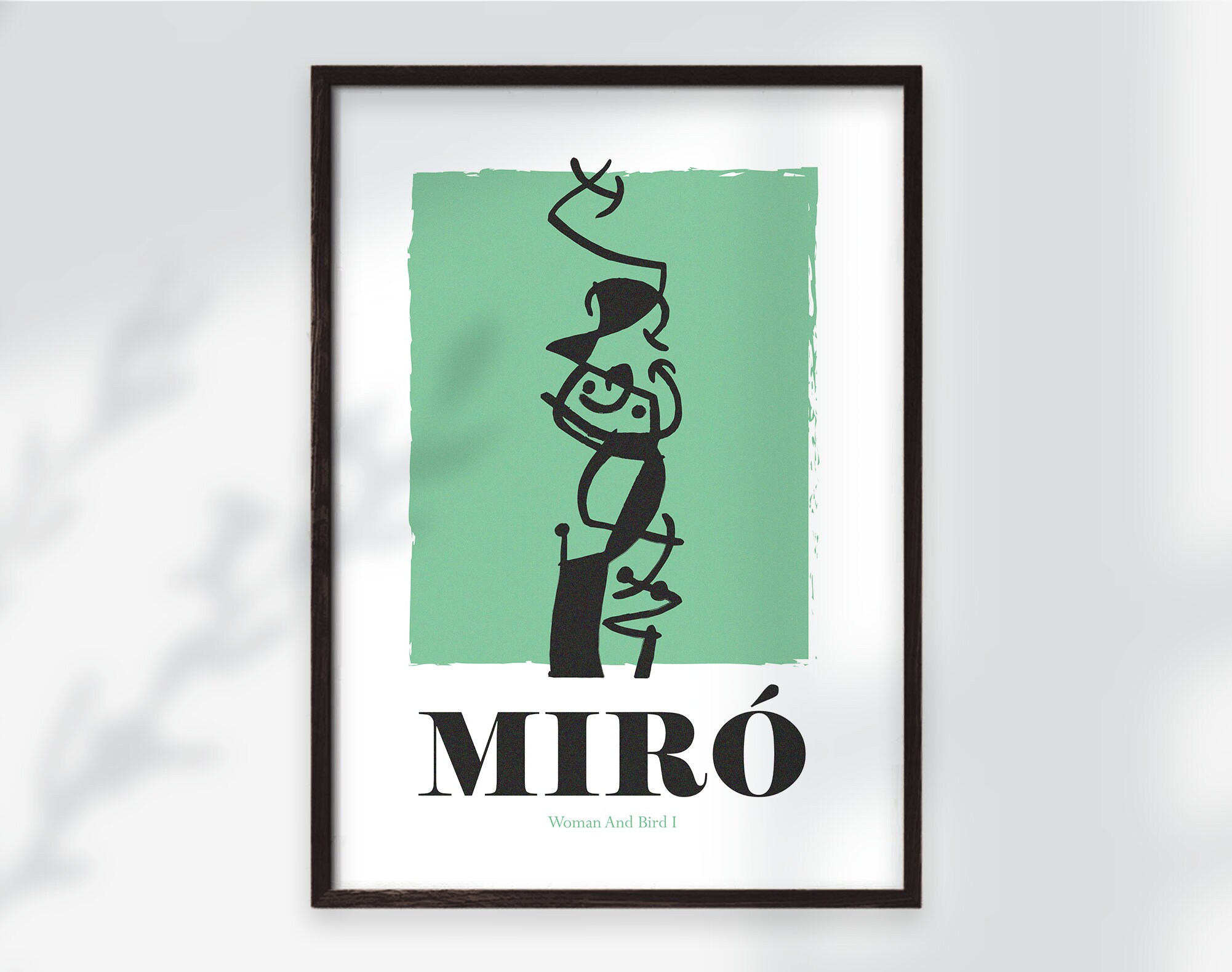 Joan Miro Digital Print - Woman and Bird - Abstract Expressionism ...