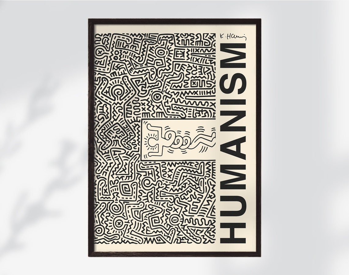 Keith Haring Humanism Exhibition Poster Keith Haring Print - Etsy