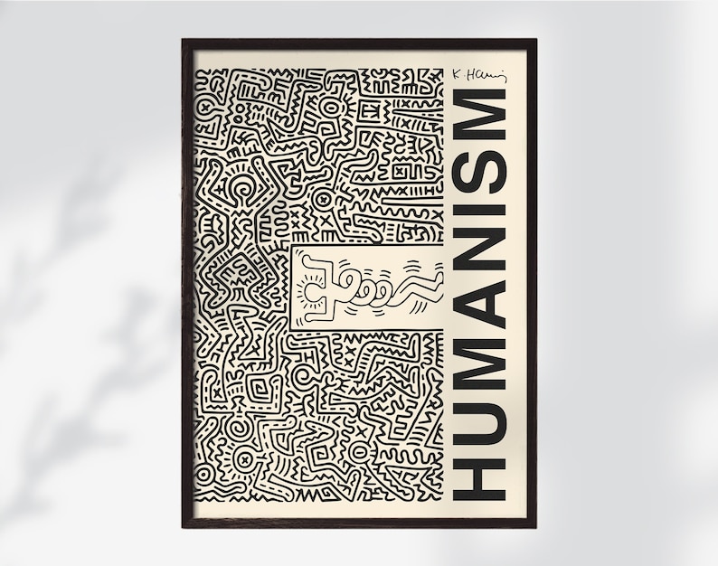 Keith Haring Humanism Exhibition Poster - Keith Haring Print ...